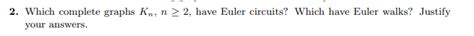 Solved Which Complete Graphs Kn N Have Euler Chegg