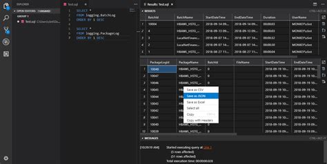 VSCode SQL Server Mssql Extension Execute Query Monkey Consultancy