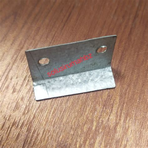 Klem Kaca L Siku Galvalum Jenis Seng Clamp Jepit Plat Penahan Cermin Lazada Indonesia
