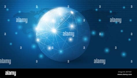Abstract Blue Minimal Style Cloud Computing Networks Structure
