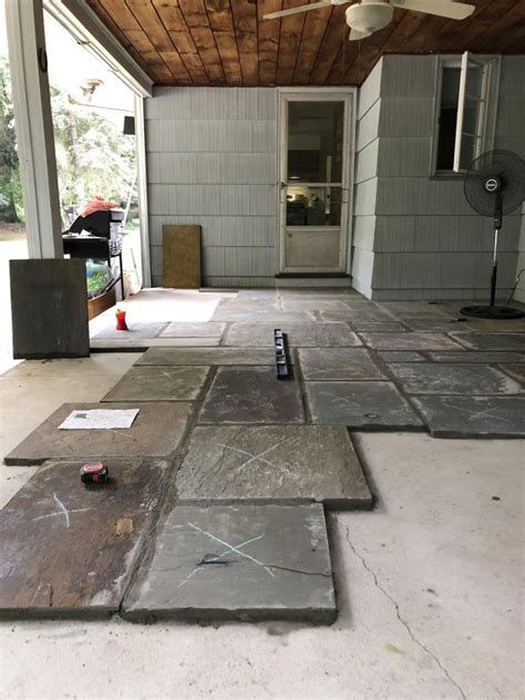 Laying Flagstone Patio Over Concrete Patio Ideas
