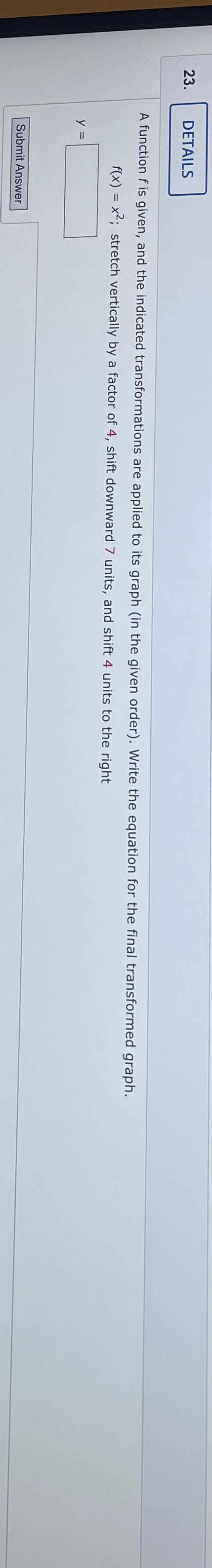 Solved A Function F ﻿is Given And The Indicated