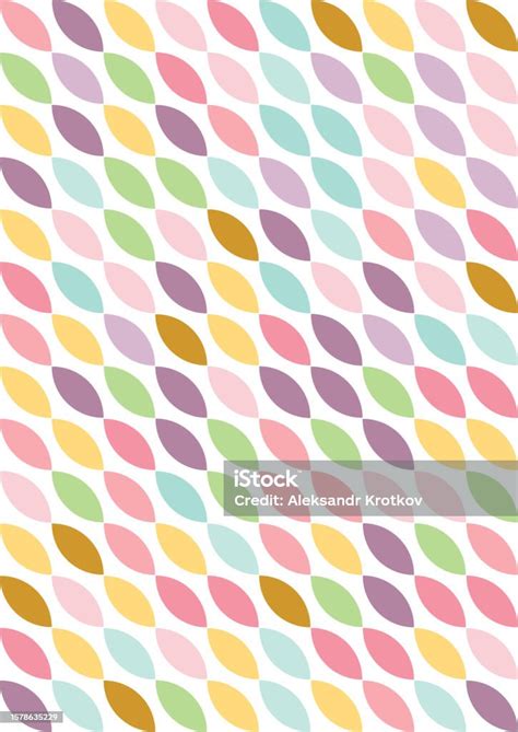 추상적인 기하학적 패턴 A4 표지 배경을 위한 다양한 파스텔 색상의 반복되는 타원형 디자인 가리기에 대한 스톡 벡터 아트 및 기타 이미지 Istock