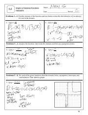 Graphs Of Rational Functions HW Pdf Nikhil G Graphs Of Rational Functions Homework F