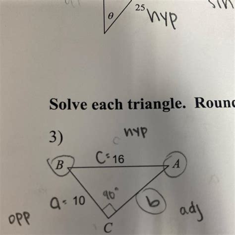 Solve Each Triangle Plsss Help