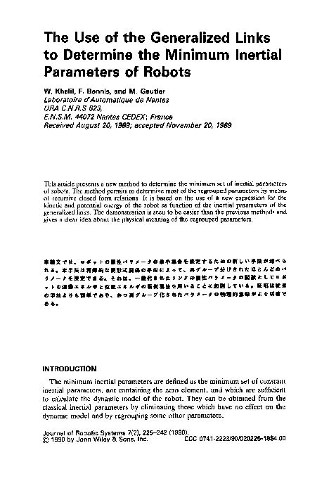 pdf the use of the generalized links to determine the minimum