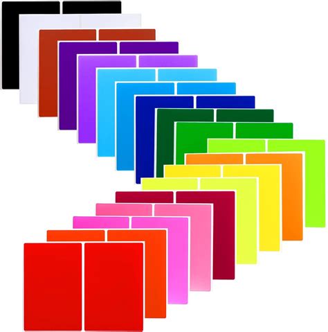 2 X 3 Inch 80 Pieces 20 Colors Coded Label Name Tags Removable Labels For Storage Rectangular