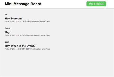GitHub AliFahed Mini Message Board A Simple Mini Message Board Built Using Express Pug