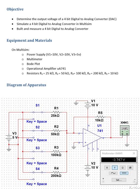 Solved Lab Digital To Analog Converter Objective Chegg