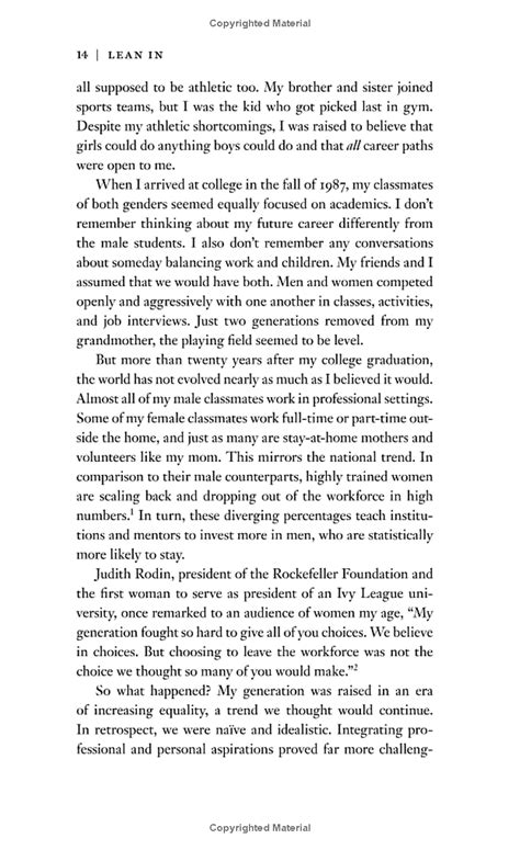 Lean In Women Work And The Will To Lead