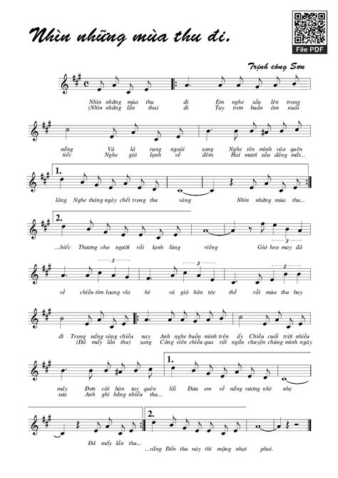 Sheet Nh N Nh Ng M A Thu I Pdf Lyrics Chords