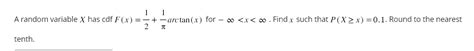 [solved] a random variable x has cdf f x frac{