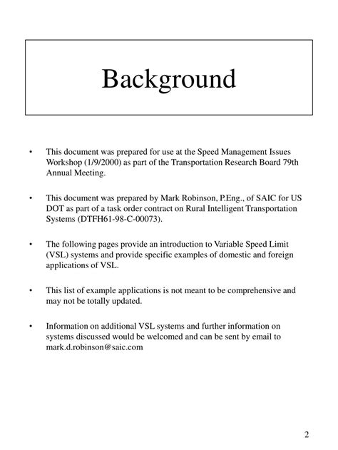 ppt examples of variable speed limit applications powerpoint