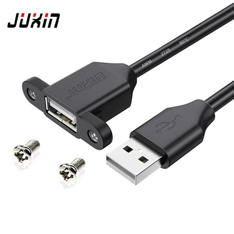 USB Extension Cable With Ears USB Cable Male To Female Screw Holes For Fixing USB With