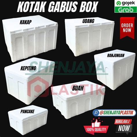 Jual Kotak Gabus Styrofoam Kakap Udang Kepiting Ranjungan Buah Pancake