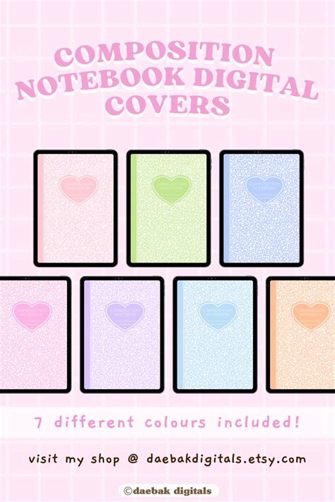 Composition Notebook Covers For Ipad Planning On Goodnotes And Notability Composition Notebook