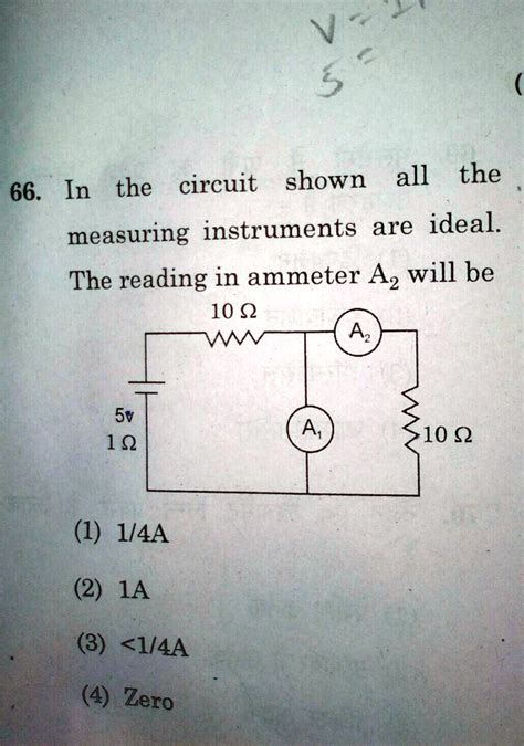 Solved Find The Reading Of Ideal Ammeter Connected In The Given
