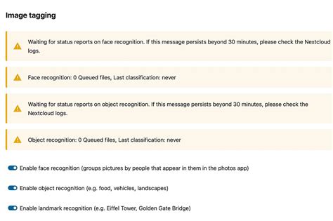 app recognize doesn t classify images ℹ️ support nextcloud community