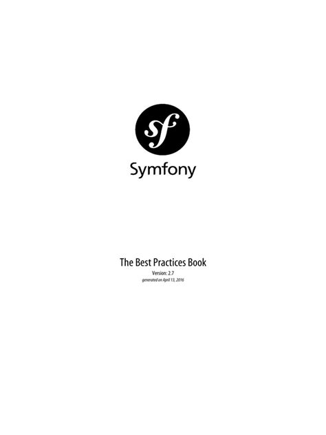 Symfony Best Practices 27 Pdf Php Installation Computer Programs
