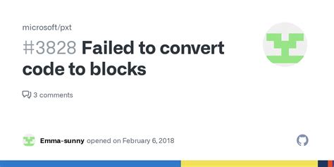 Failed To Convert Code To Blocks · Issue 3828 · Microsoftpxt · Github