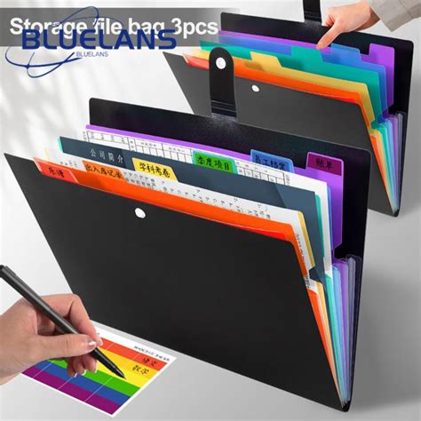 Multipurpose File Folder 7 Grid Expanding File Folder Large Capacity A4
