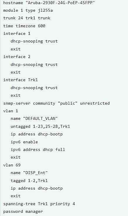 Configure Aruba 2930F To Get DHCP From Sohpos Interface VLAN