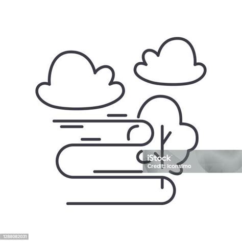 Foggy 아이콘 선형 격리 된 그림 얇은 선 벡터 웹 디자인 기호 흰색 배경에 편집 가능한 스트로크와 개요 개념 기호 0명에 대한 스톡 벡터 아트 및 기타 이미지 Istock