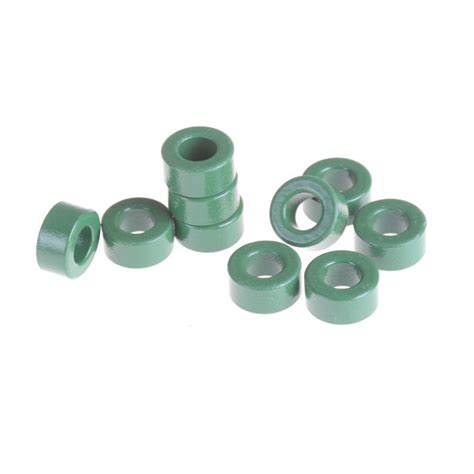 Sun 10 Pcs 14mm X 8mm X 7mm Round Green Transformers Toroid Ferrite