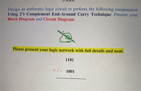 Solved Design An Arithmetic Logic Circuit To Perform The