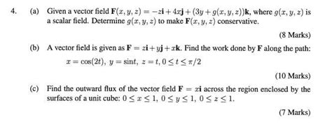 Solved A Given A Vector Field Chegg Com