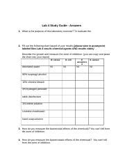 Lab Study Guide ANSWERS Docx Lab Study Guide Answers What Is The Purpose Of This