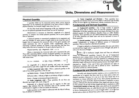 Units And Measurements Plus One Physics Notes NCRT Studocu