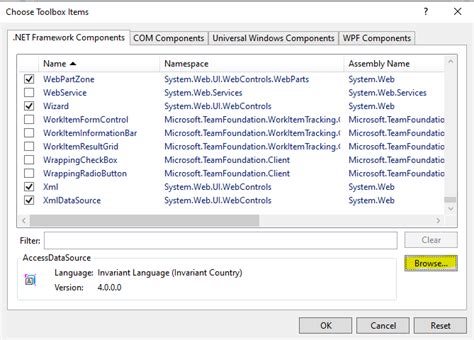 Net Framework Components Check Box Not There Microsoft Qanda