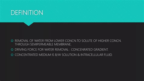 Osmotic Dehydration Pptx Chemistry Science