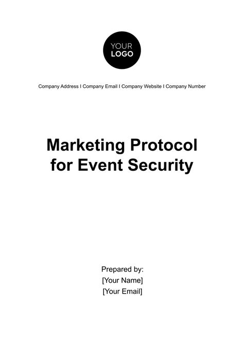 Marketing Protocol For Event Security Template Edit Online And Download Example
