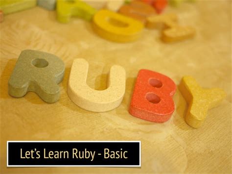 Lets Learn Ruby Basic Ppt