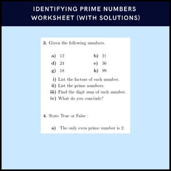 Identifying Prime Numbers By Mathamaniacs TPT