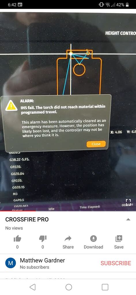 IHS Fail During Cut Profile Change CrossFire PRO Langmuir Systems Forum