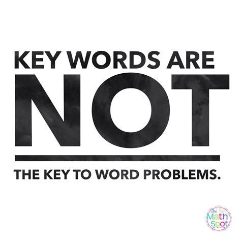 Word Problem Key Words Printable
