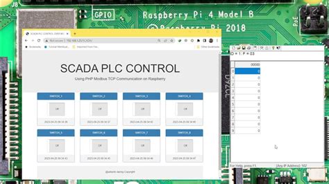 SCADA PLC CONTROL using PHP Modbus TCP - YouTube