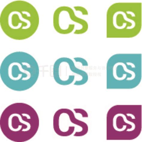 Eps免抠元素设置 Cs 初始徽标模板插图设计。矢量 Eps 10。模板免费下载eps格式197像素编号43673594 千图网