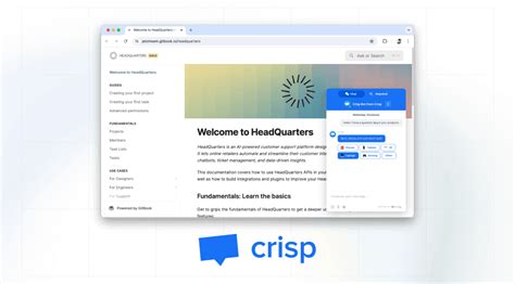 Crisp Gitbook Integrations