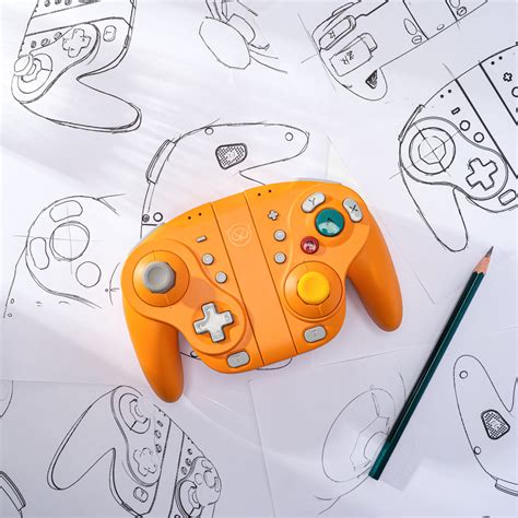 The New Classic Spice Orange Nyxi Wizard Controller For Switch