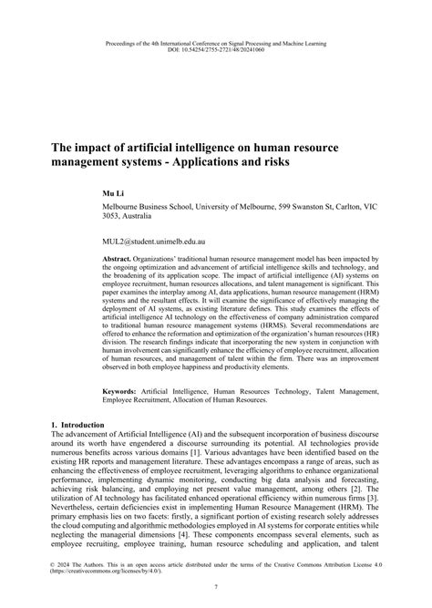 pdf the impact of artificial intelligence on human resource