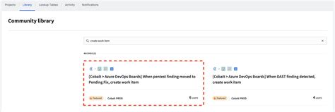 create azure devops work item for findings cobalt