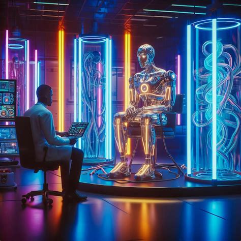 Premium Ai Image Robot Hand With A Question Mark On Digital Binary Code Background