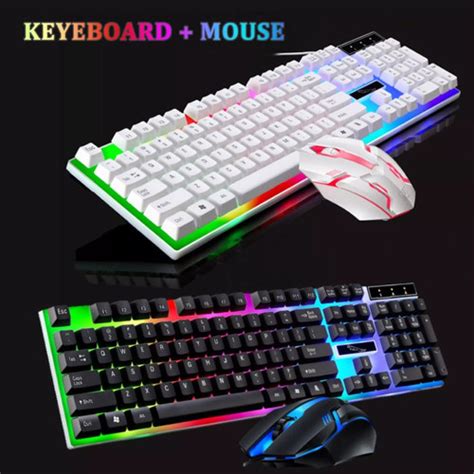 Jual Mouse Gaming Keyboard Set Led Rgb Kabel Mouse Plus Keyboard Set Murah Hitam Jakarta