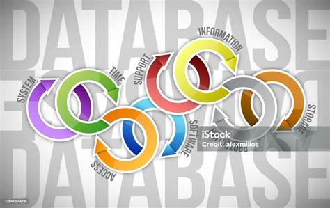 Database Cycle Illustration Design Stock Illustration Download Image Now Analyzing Bicycle