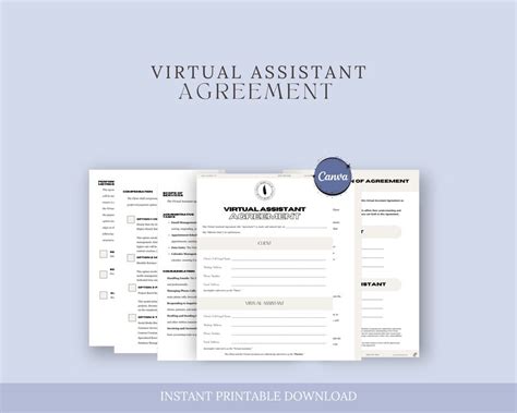 Virtual Assistant Contract Template Virtual Assistant Service Agreement Freelance Contract