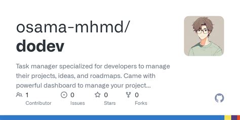 Github Osama Mhmddodev Task Manager Specialized For Developers To Manage Their Projects